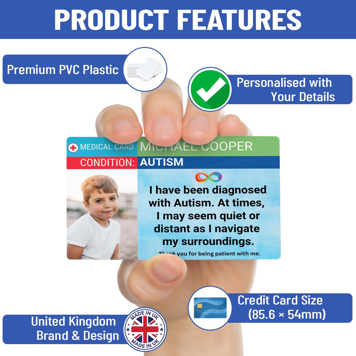 Disability ID Card UK | Personalised | SIMPLECARD