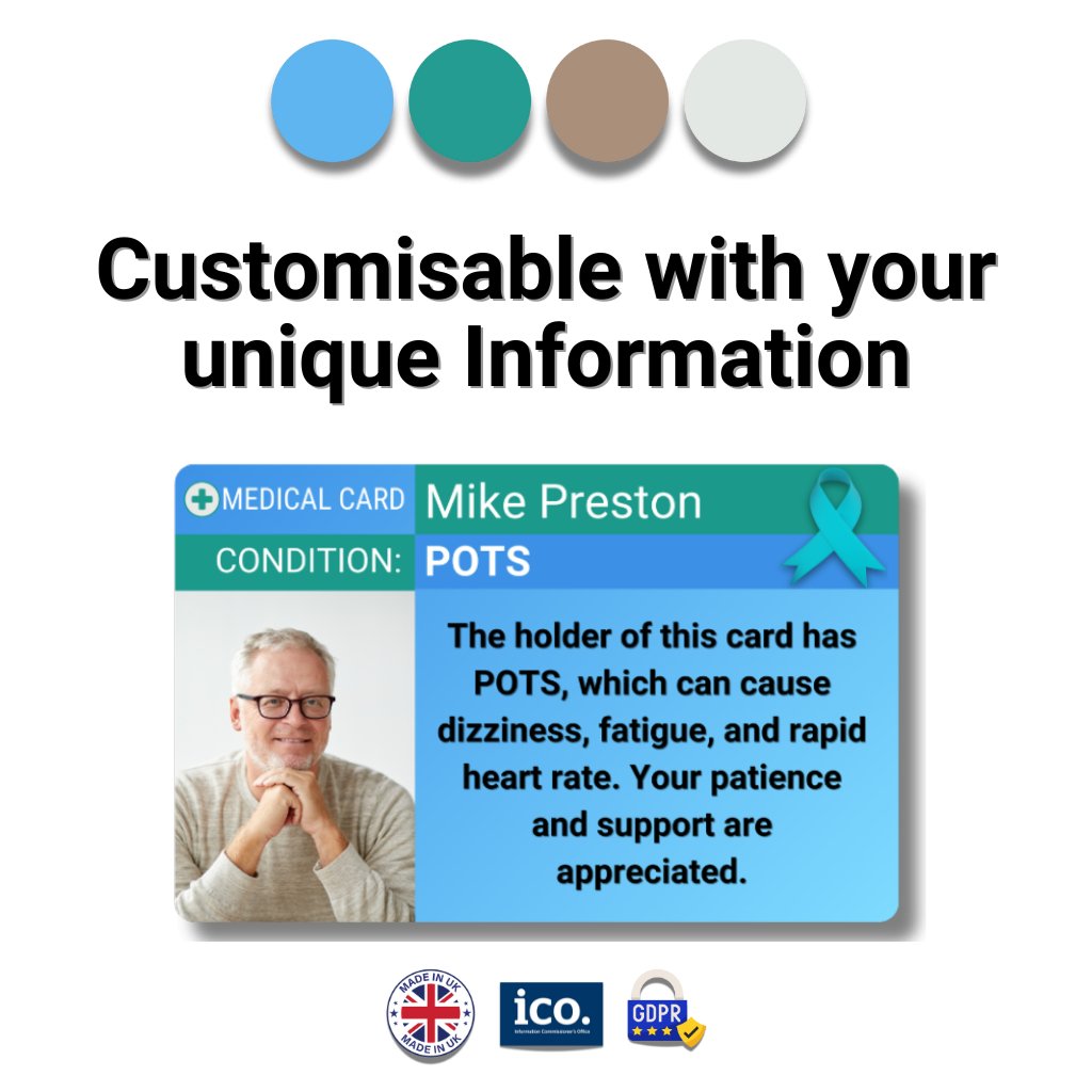 SIMPLECARD POTS Medical ID Card - Personalised ICE Awareness Card